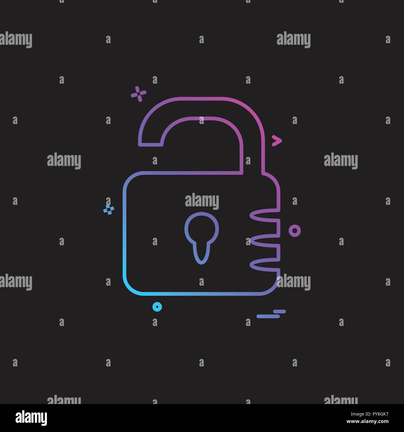 Lock icon design vector Stock Vector Image & Art - Alamy