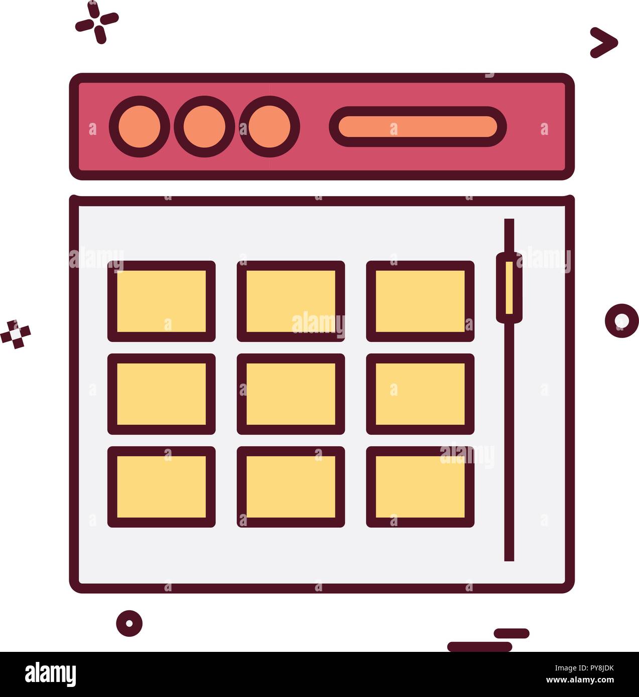 Web layouts icon design vector Stock Vector Image & Art - Alamy