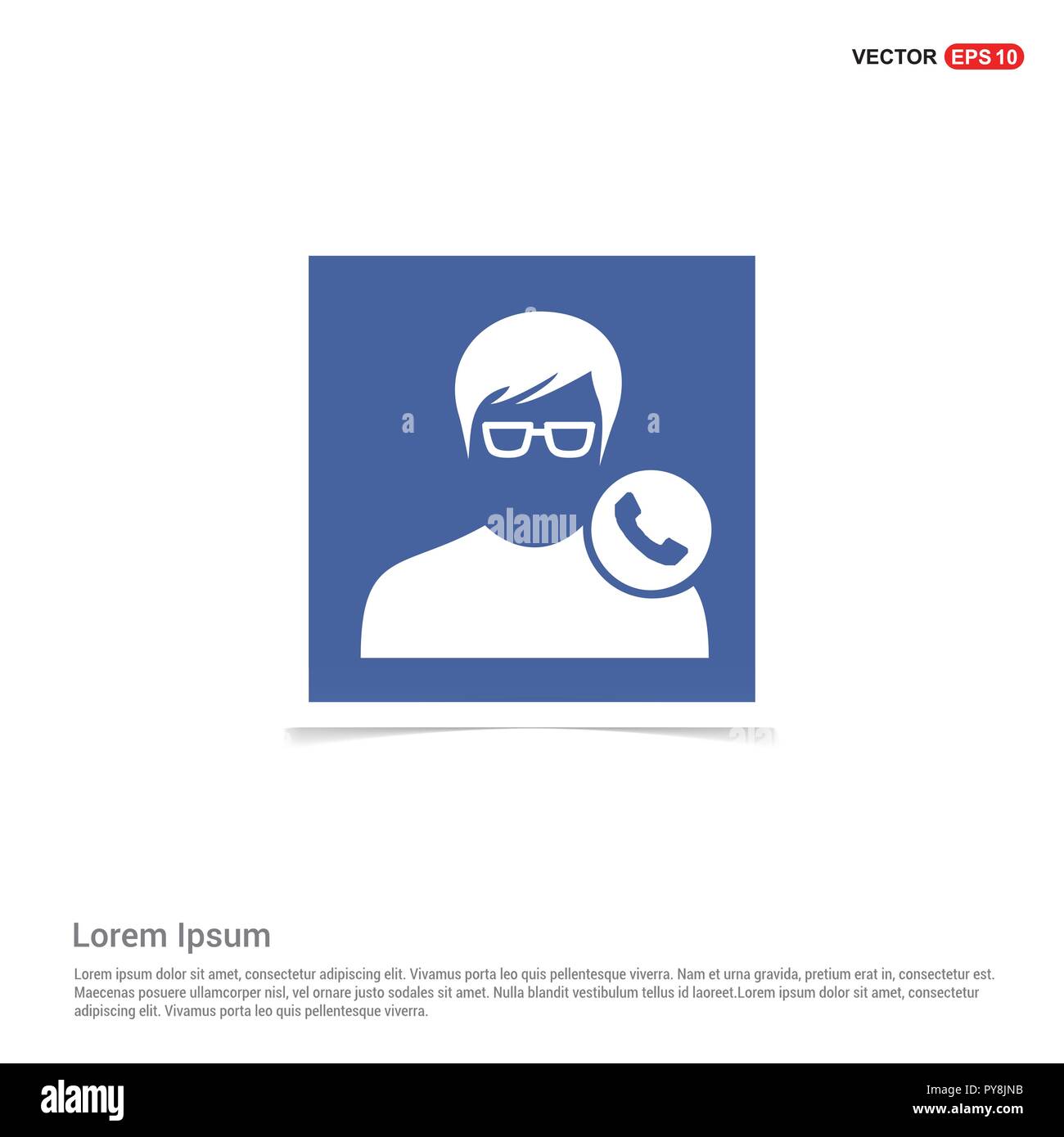 Call user icon - Blue photo Frame Stock Vector Image & Art - Alamy
