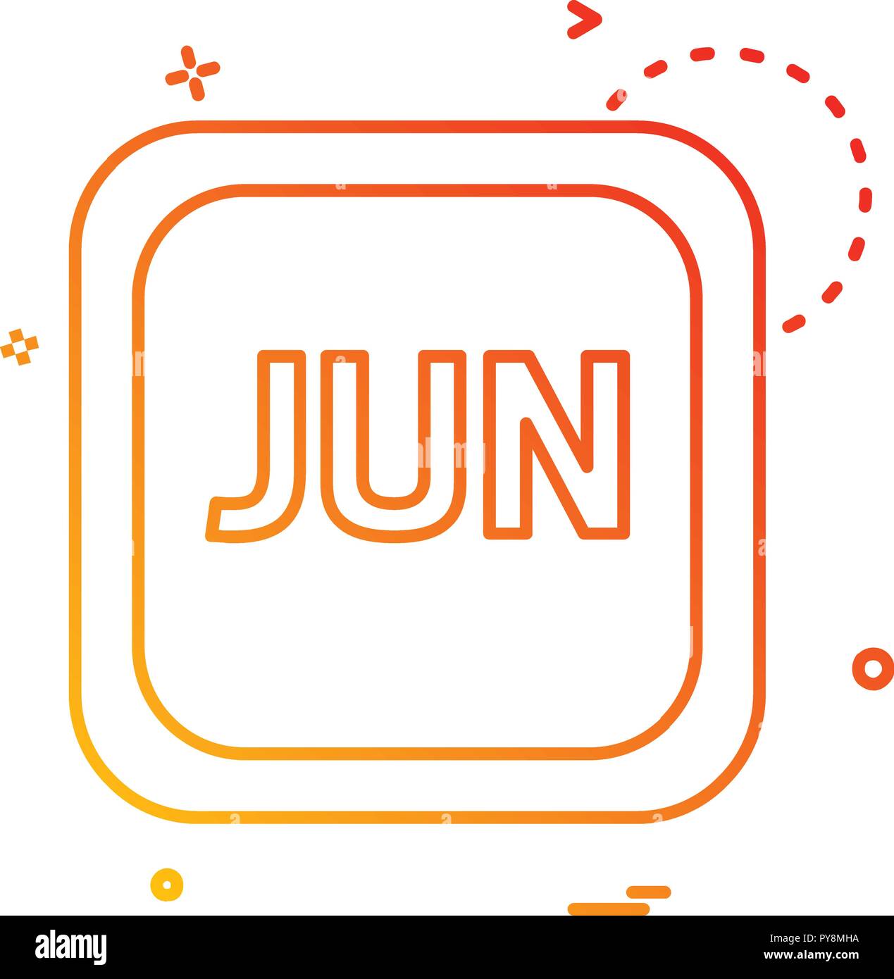 June Calender icon design vector Stock Vector Image & Art - Alamy
