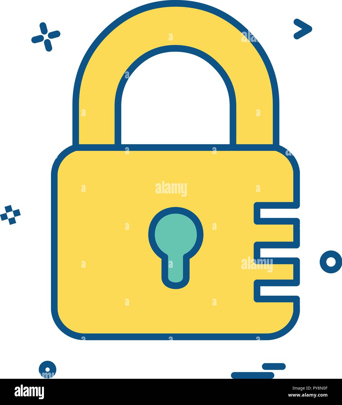 Lock icon design vector Stock Vector Image & Art - Alamy
