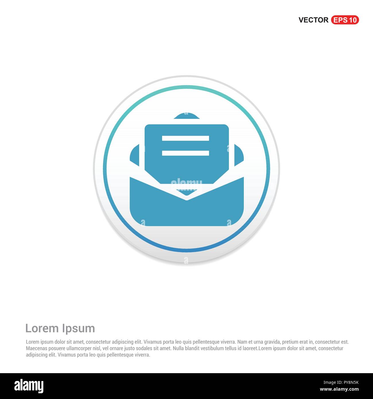 Message Icon - white circle button Stock Vector Image & Art - Alamy