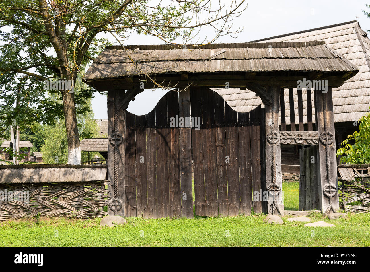 Maramures Wooden Gate Romania High Resolution Stock Photography and ...