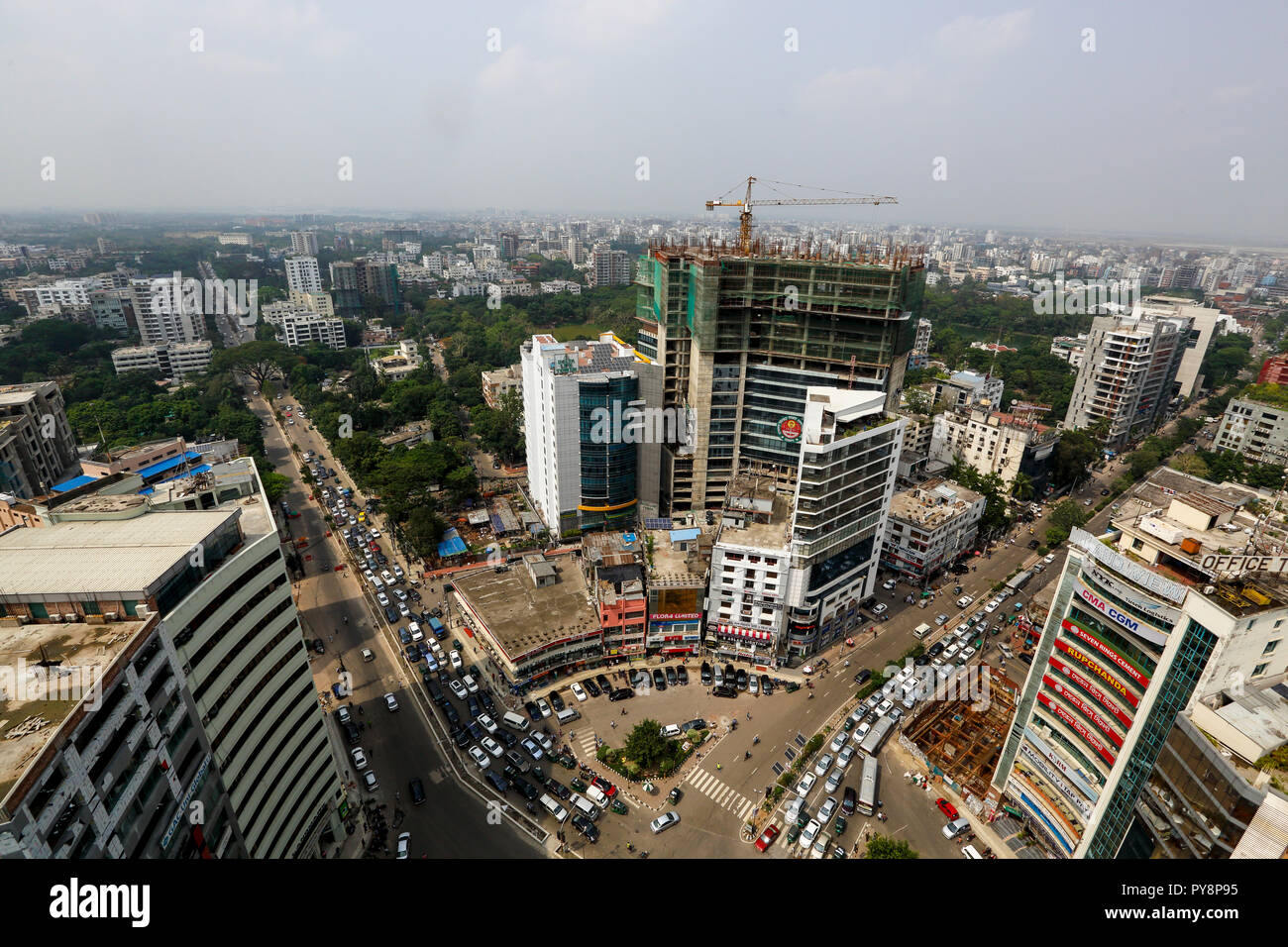Aerial view of Gulshan area, Dhaka, Bangladesh Stock Photo - Alamy