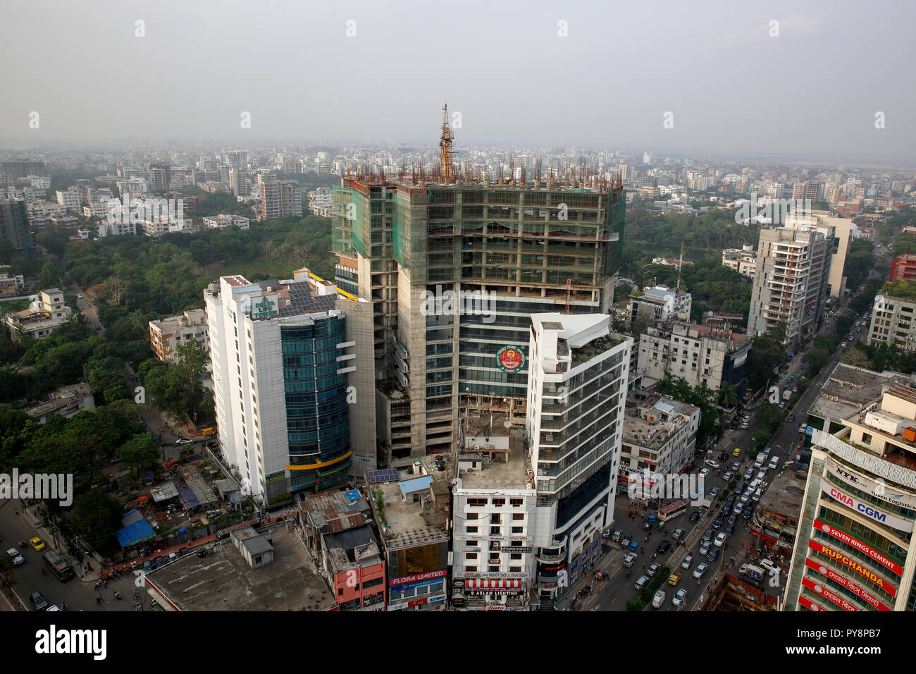 Aerial view of Gulshan area, Dhaka, Bangladesh Stock Photo - Alamy