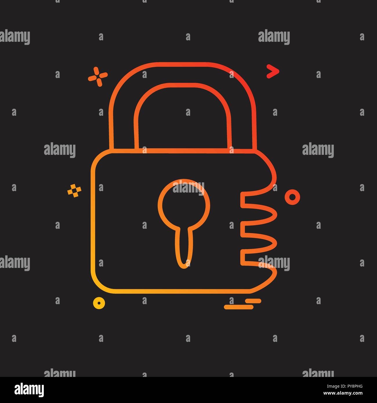 Lock icon design vector Stock Vector Image & Art - Alamy