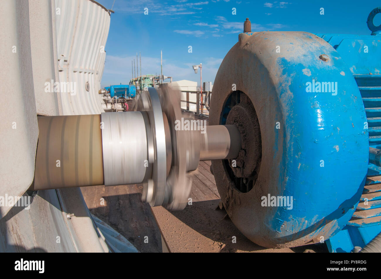 480 volts motor used to move a cooling tower fan, in a geothermal power ...