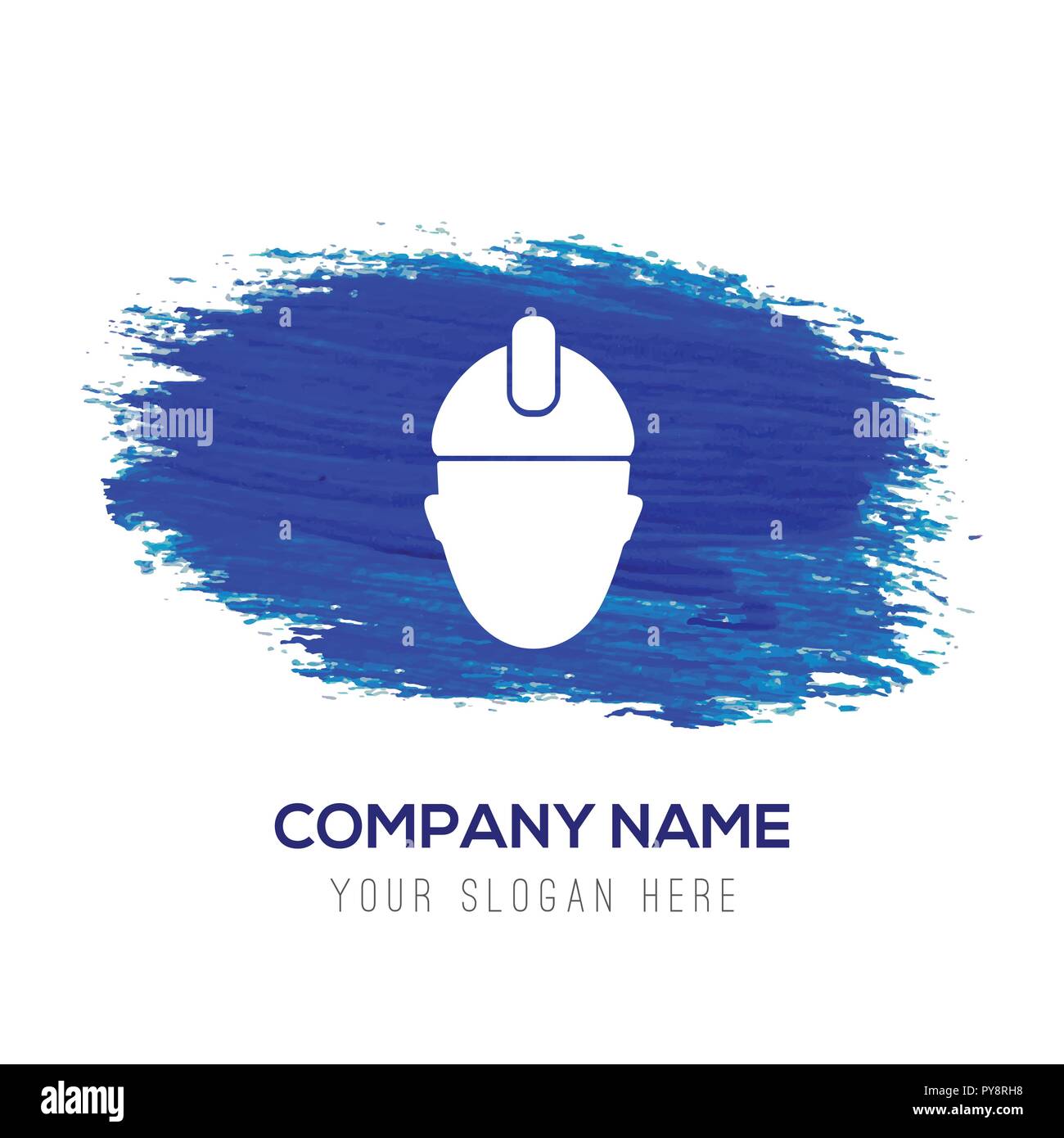 Engineer Icon - Blue watercolor background Stock Vector Image & Art - Alamy