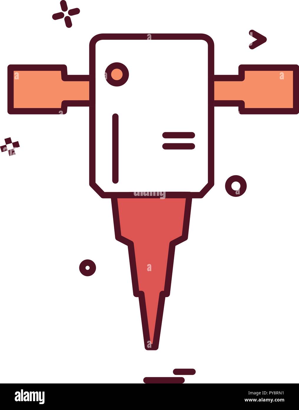 Construction tool work labour hammer jack icon vector Stock Vector ...