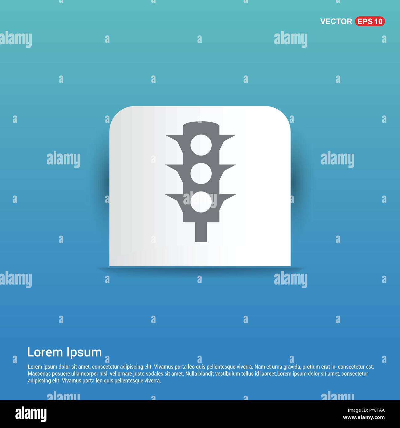 Traffic Lights icon - Blue Sticker button Stock Vector Image & Art - Alamy