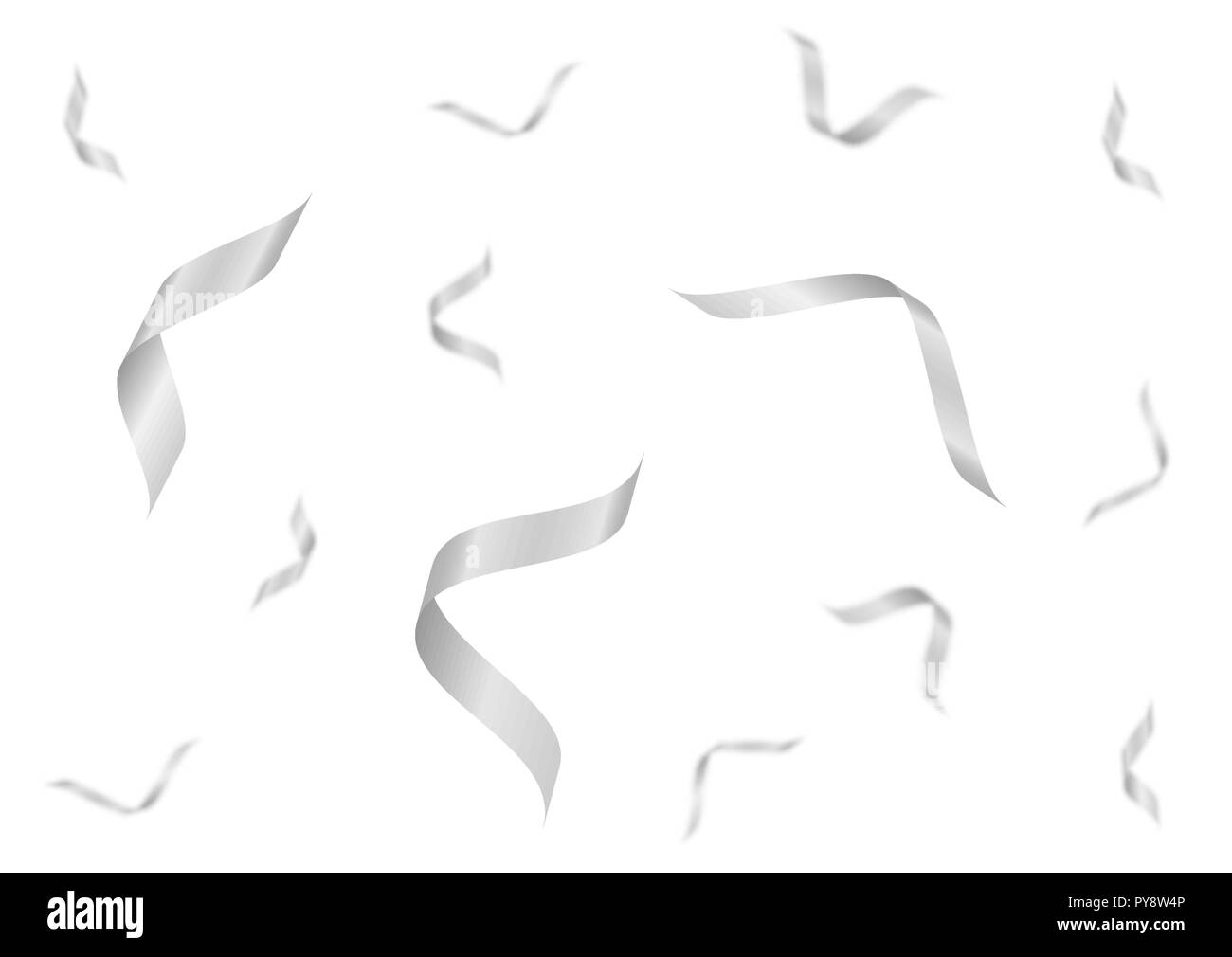 Silver confetti background, silver glitters stars. Festive holiday ...