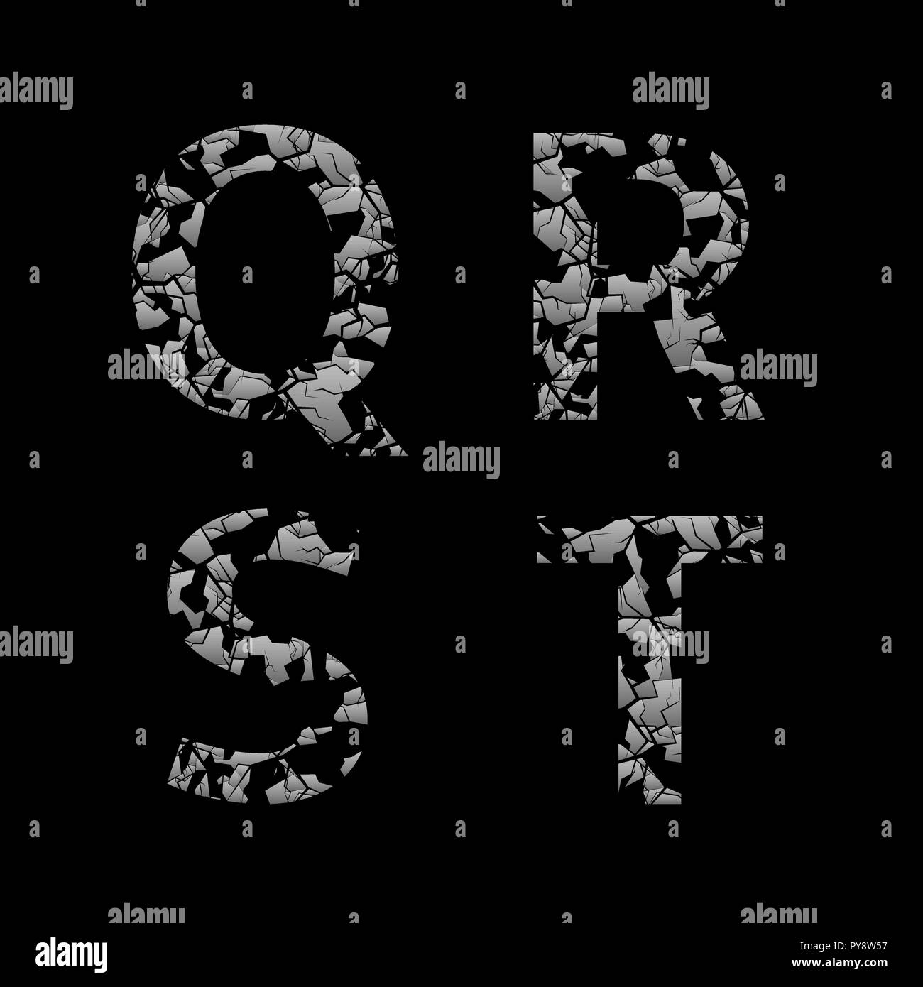 Metallic letter t Black and White Stock Photos & Images - Alamy