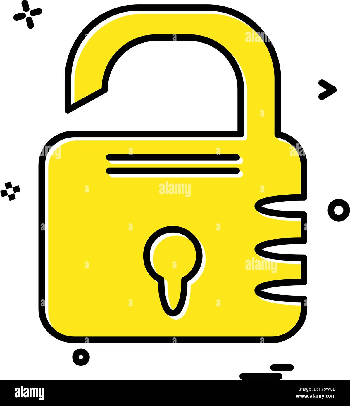 Lock icon design vector Stock Vector Image & Art - Alamy