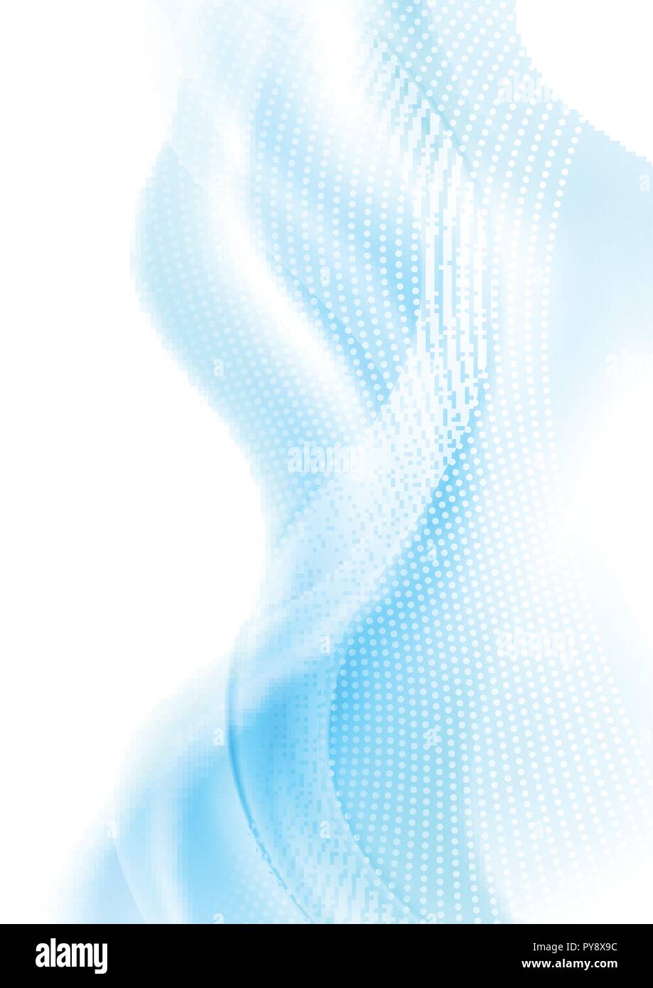 Abstract blue dotted waves vector design background Stock Vector Image ...