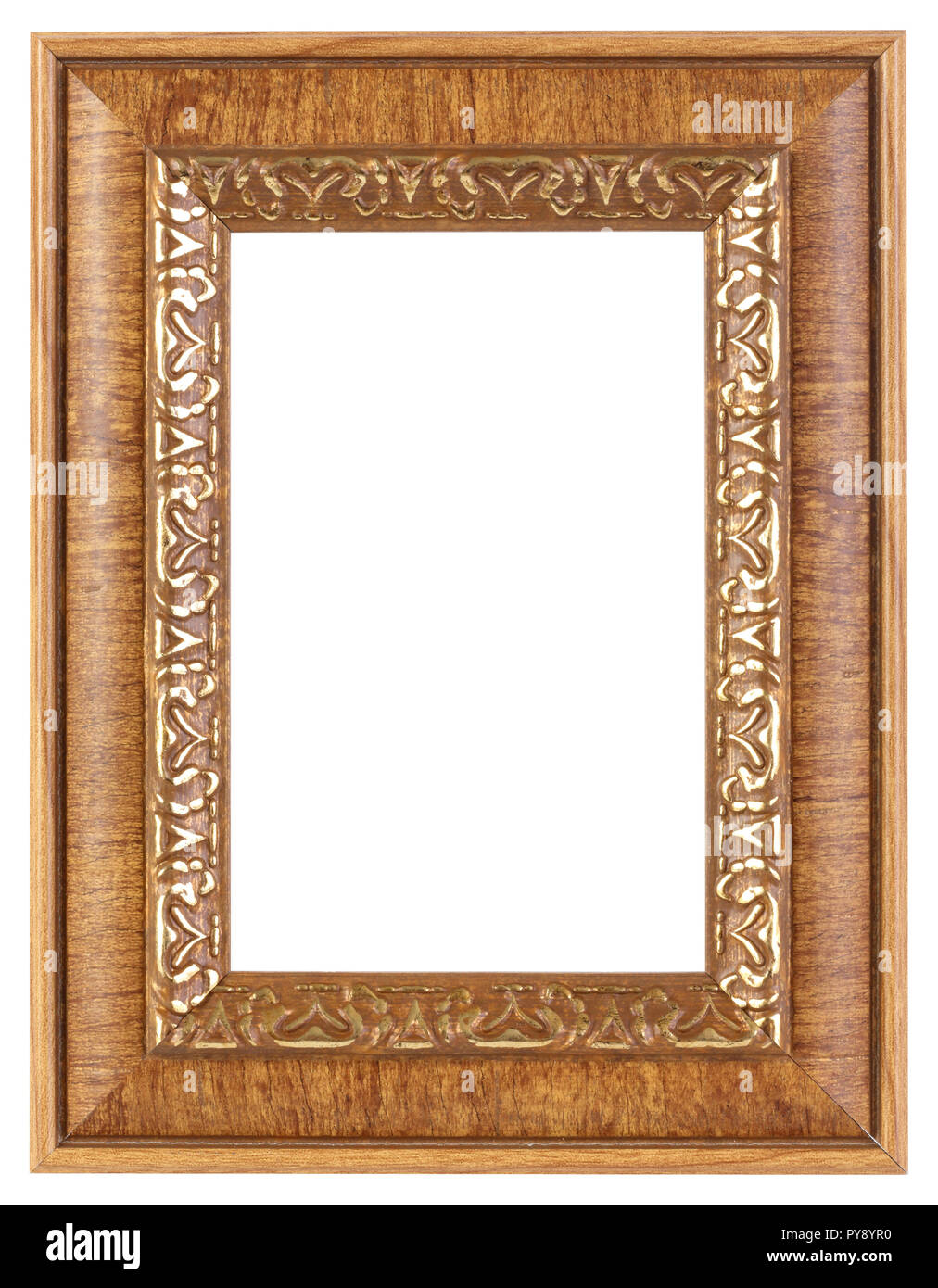 Wooden photo frame isolated on white Stock Photo - Alamy