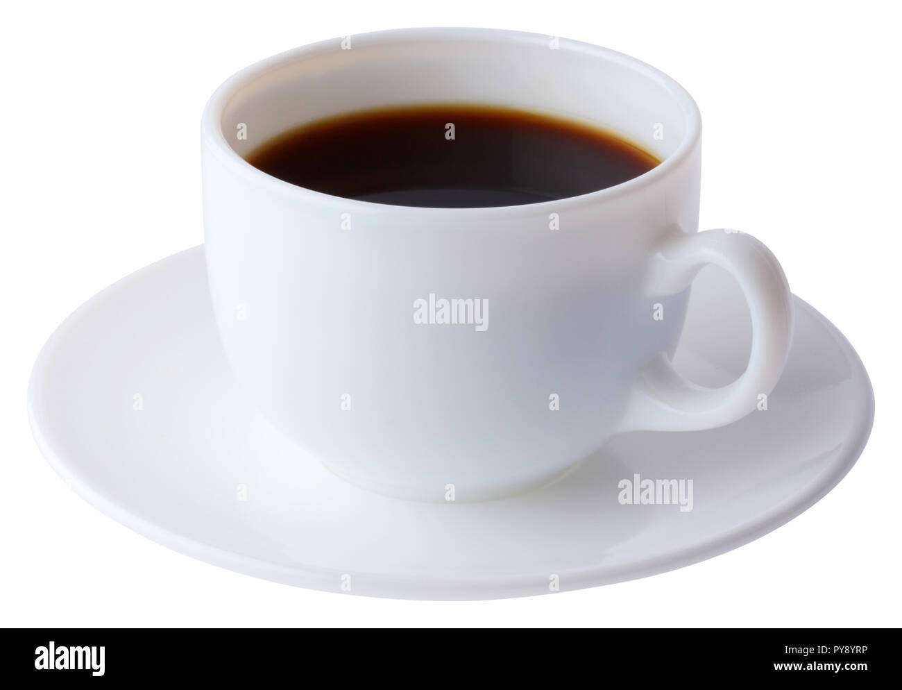 Coffee cup and plate isolated on white with clipping path Stock Photo ...