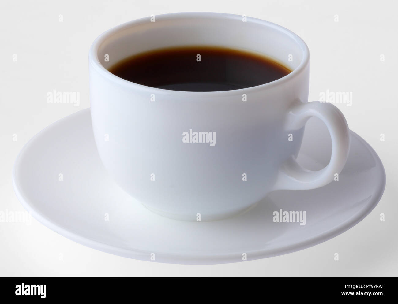 Coffee cup and plate isolated on white Stock Photo - Alamy