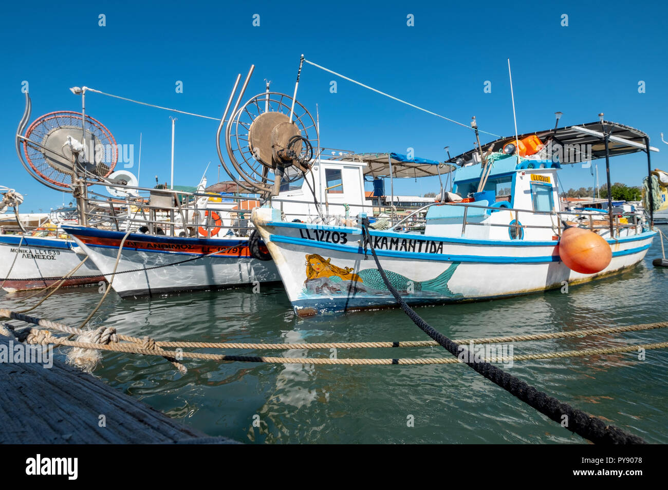 Cyprus fishing boats boat hi-res stock photography and images - Alamy