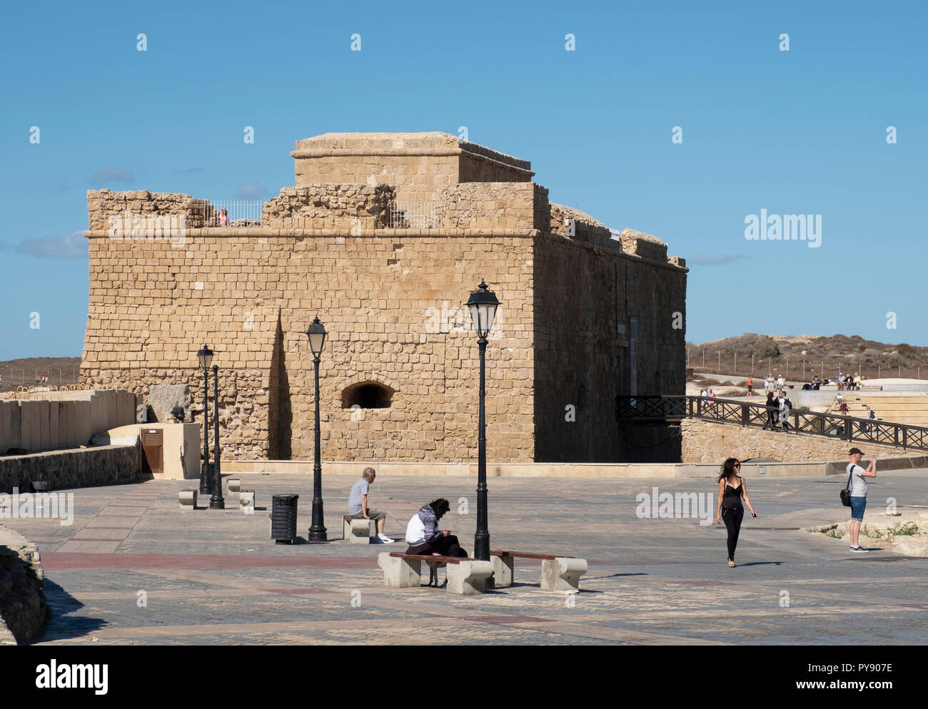 Paphos Castle, Paphos, Cyprus, Eastern Mediterranean Sea Stock Photo ...