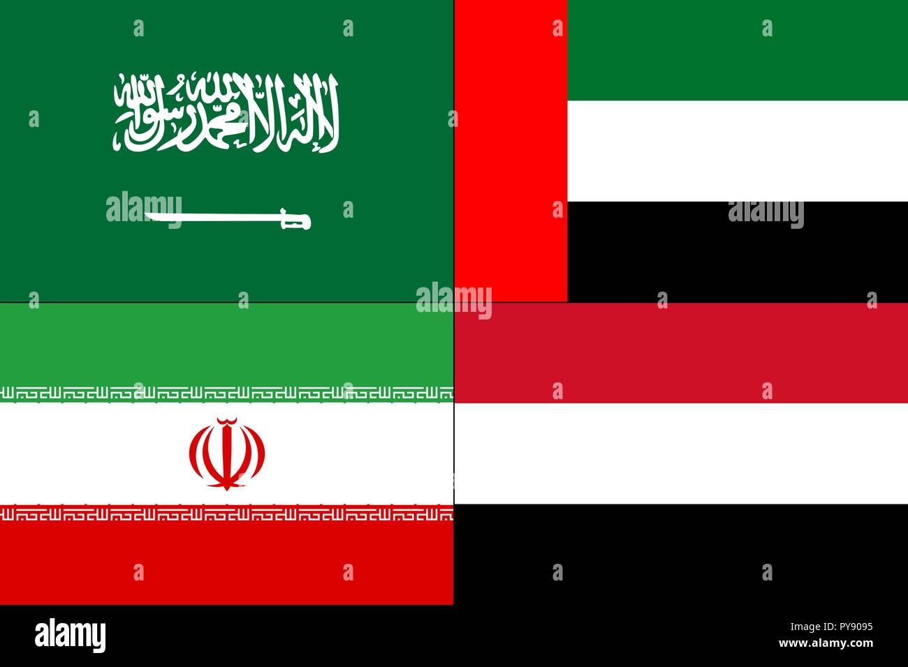 Vector illustration of different countries flags set. Colorful ...