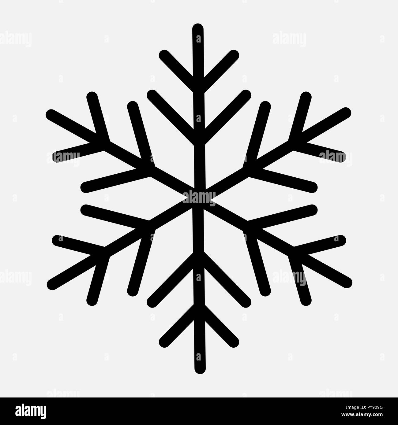 Vector illustration of snowflake template for winter holiday cards ...