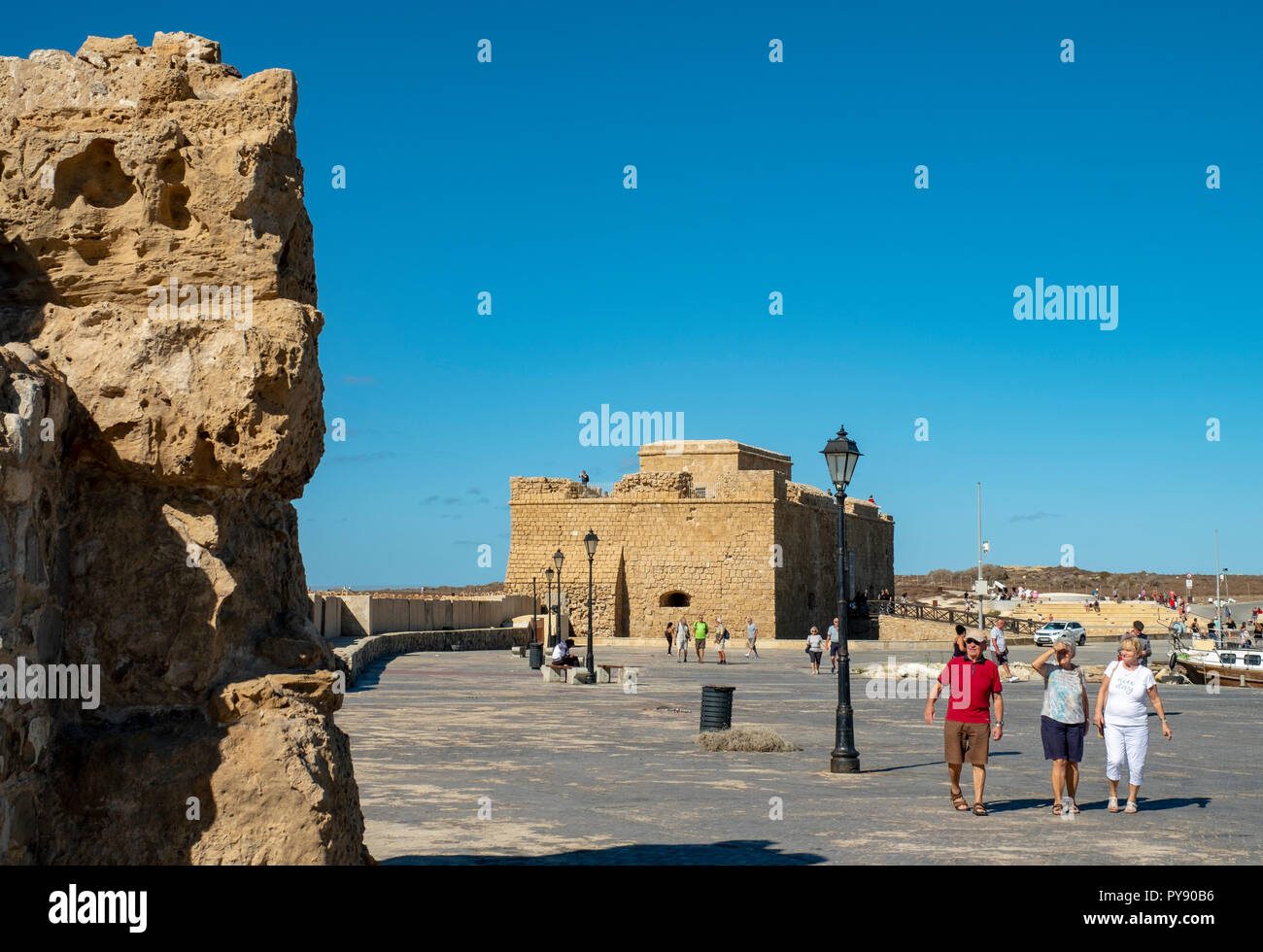 Paphos Castle, Paphos, Cyprus, Eastern Mediterranean Sea Stock Photo ...