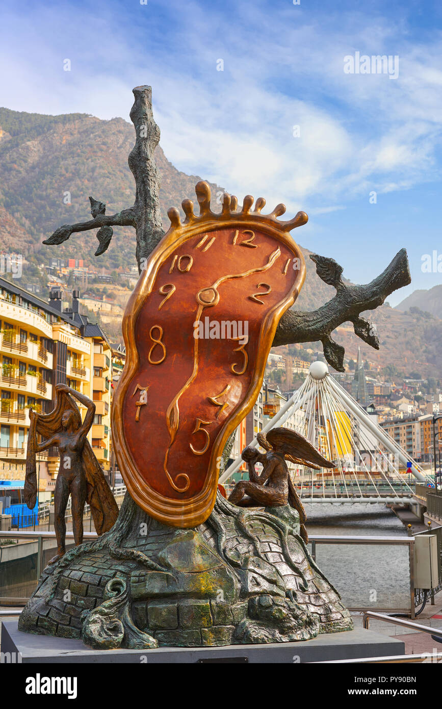 Andorra la Vella Salvador Dali Noblesse du Temps sculpture in Pyrenees ...