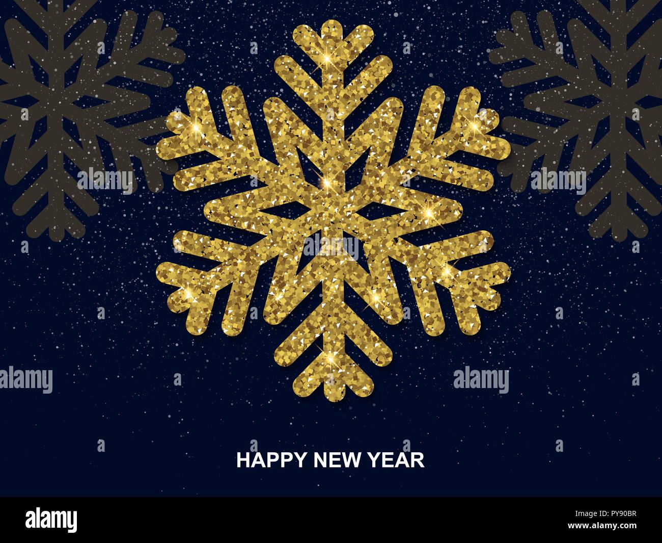 Vector illustration of snowflake template for winter holiday cards ...