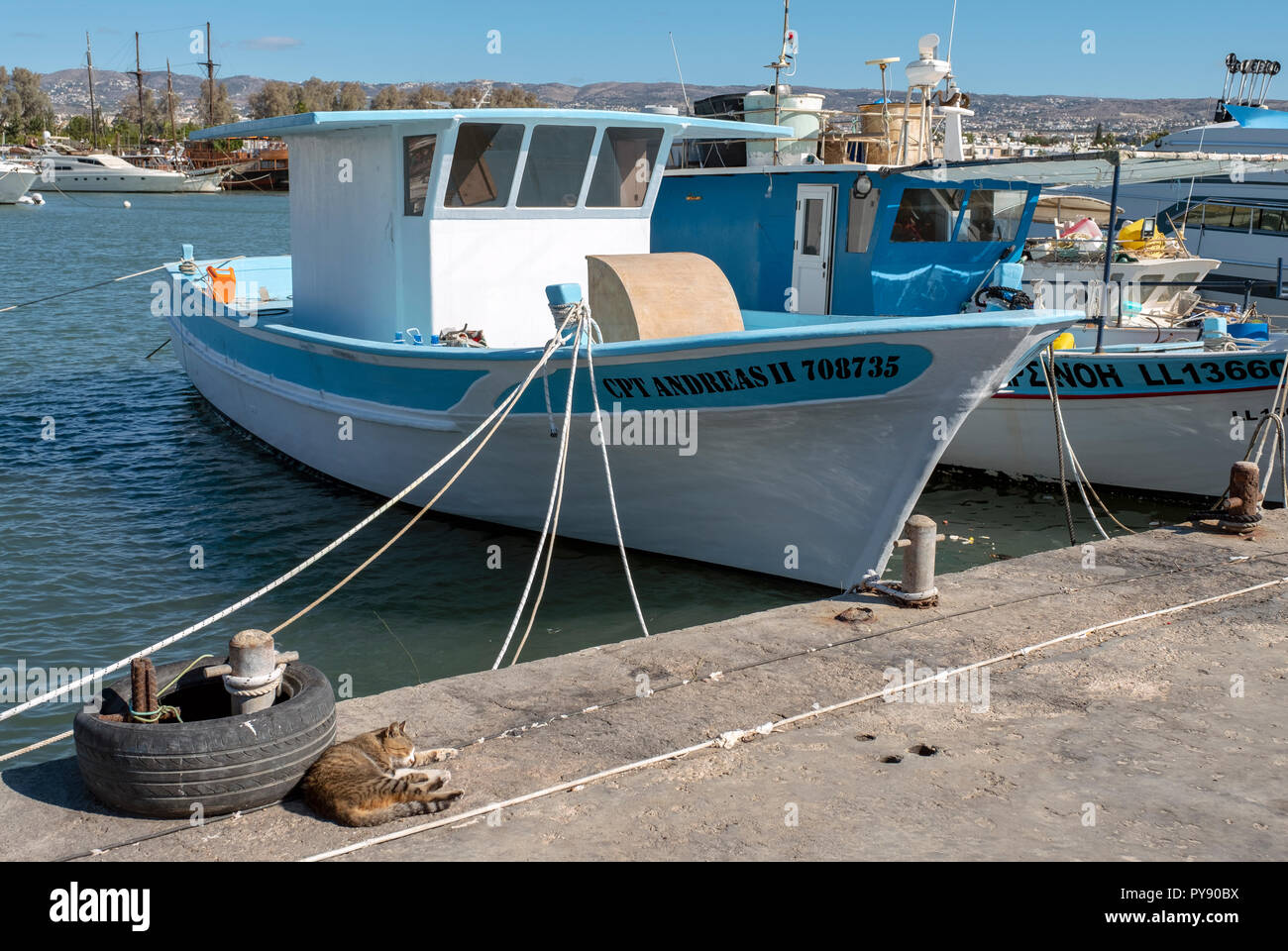 Cyprus fishing boats boat hi-res stock photography and images - Alamy