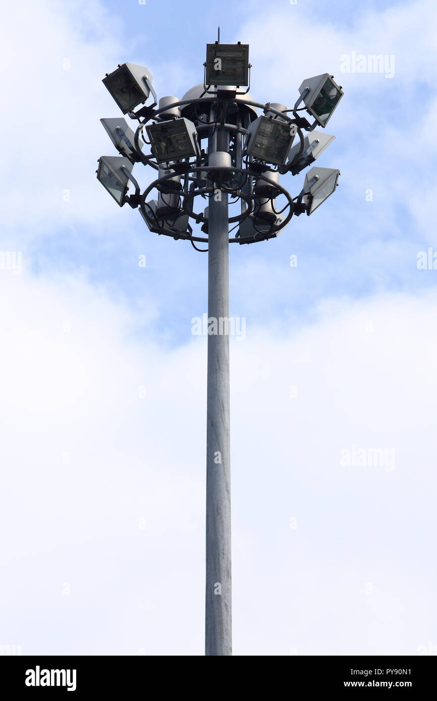 Highway Spotlight and blue sky in the sunny day Stock Photo - Alamy