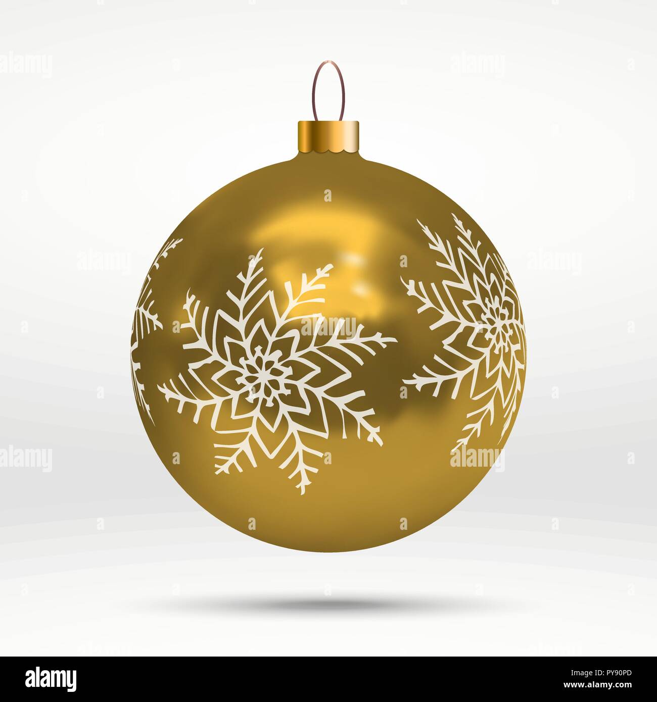 Vector illustration with decorated Christmas trees ball over white ...