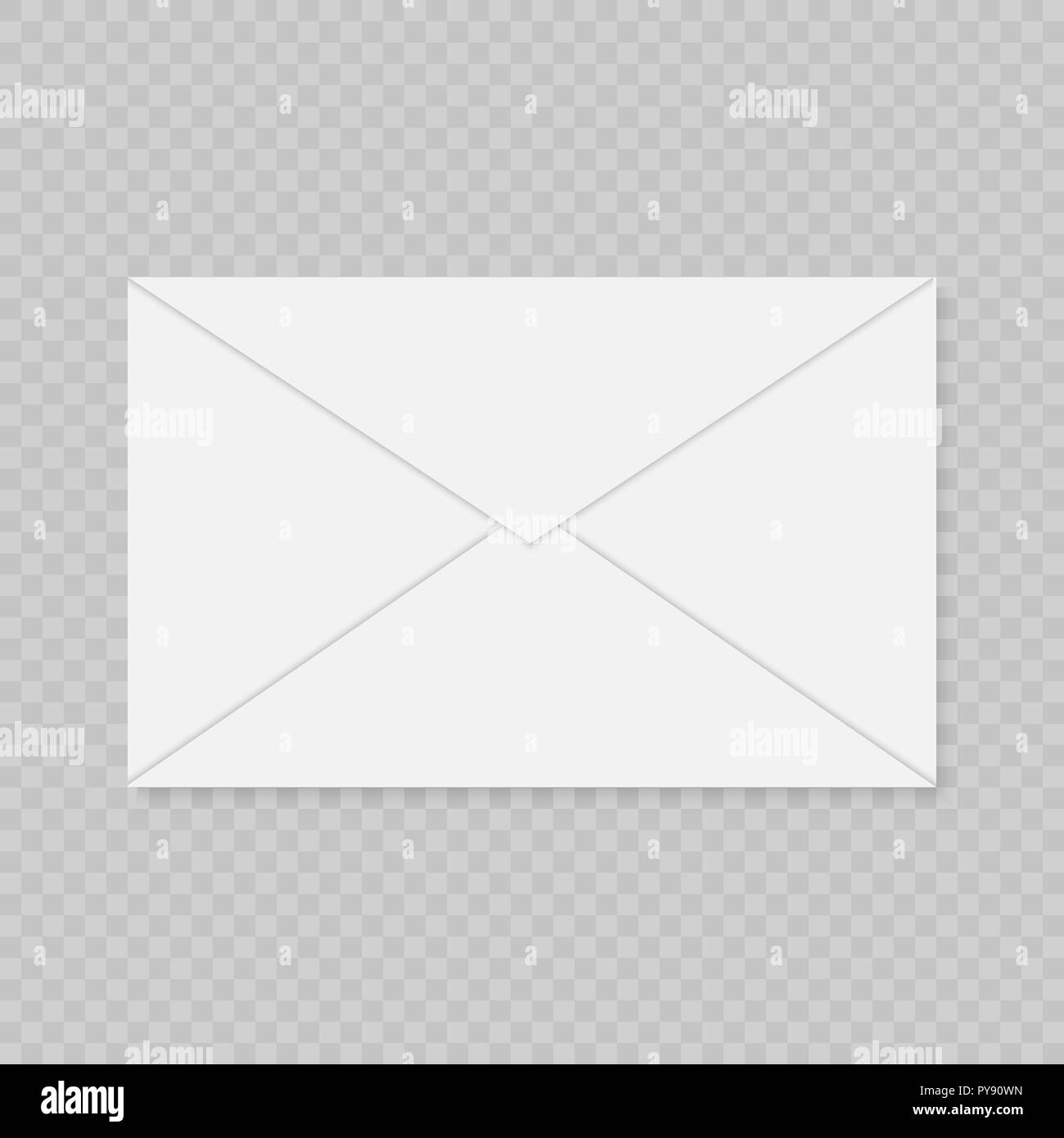 mail envelope template over transparent background. Greeting card ...
