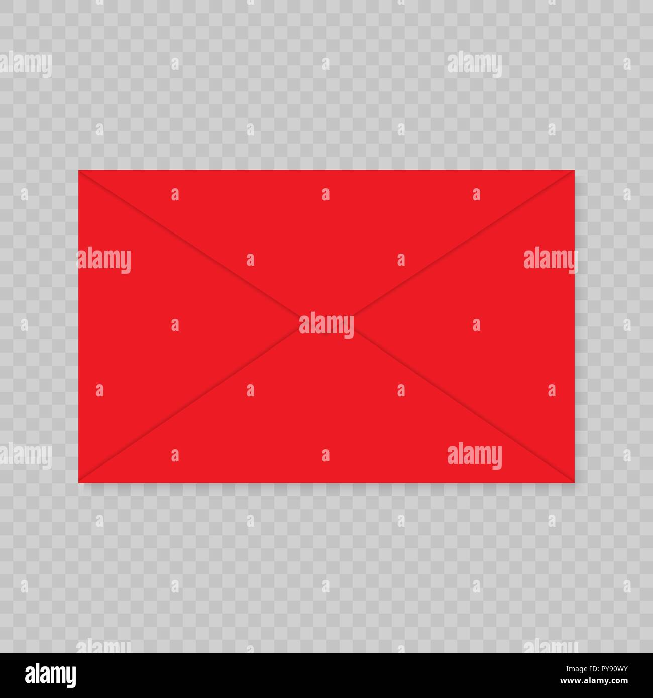 mail envelope template over transparent background. Greeting card ...