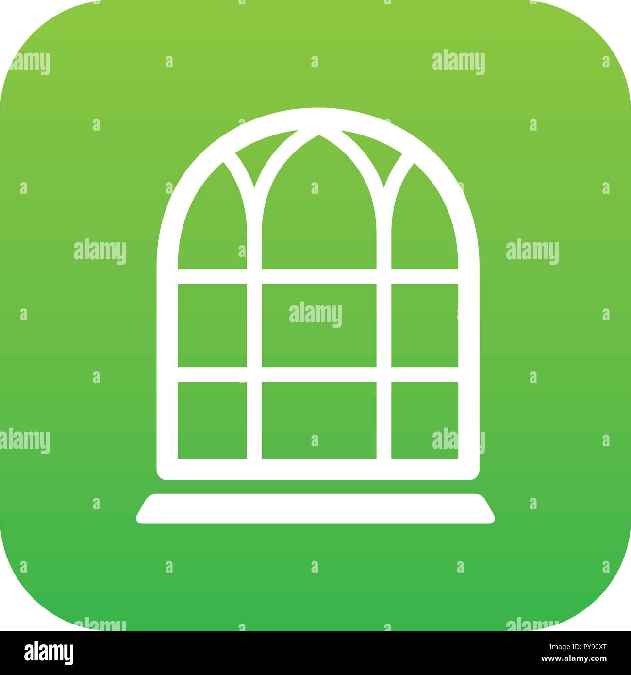 Big window frame icon green vector Stock Vector Image & Art - Alamy