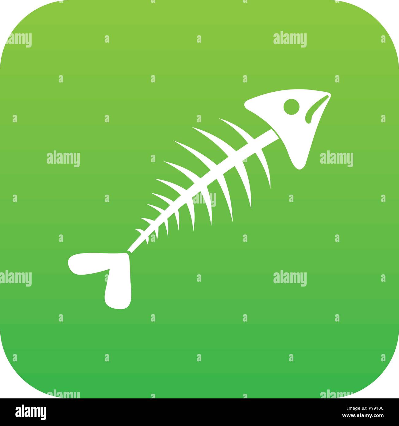 Fish bone icon digital green Stock Vector Image & Art - Alamy