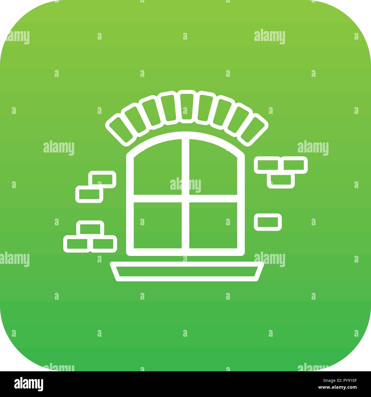 Small window frame icon green vector Stock Vector Image & Art - Alamy