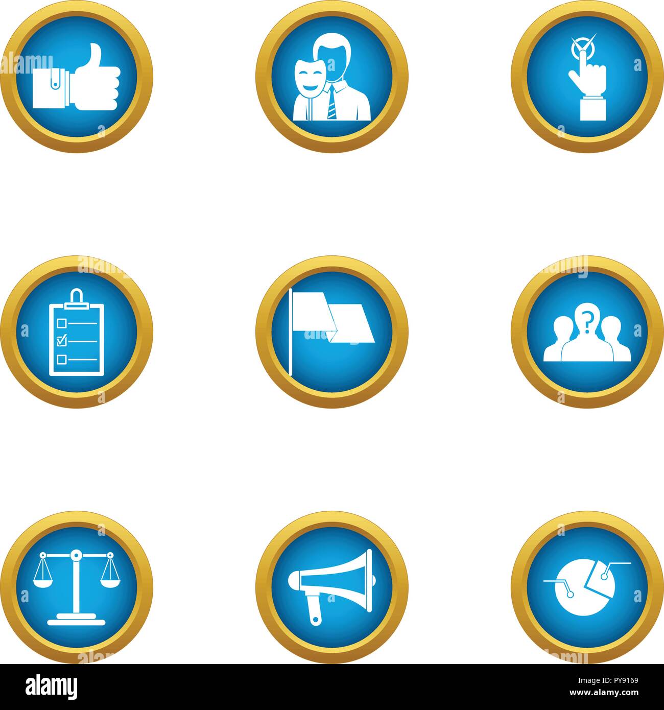 Hypocrite icons set, flat style Stock Vector Image & Art - Alamy