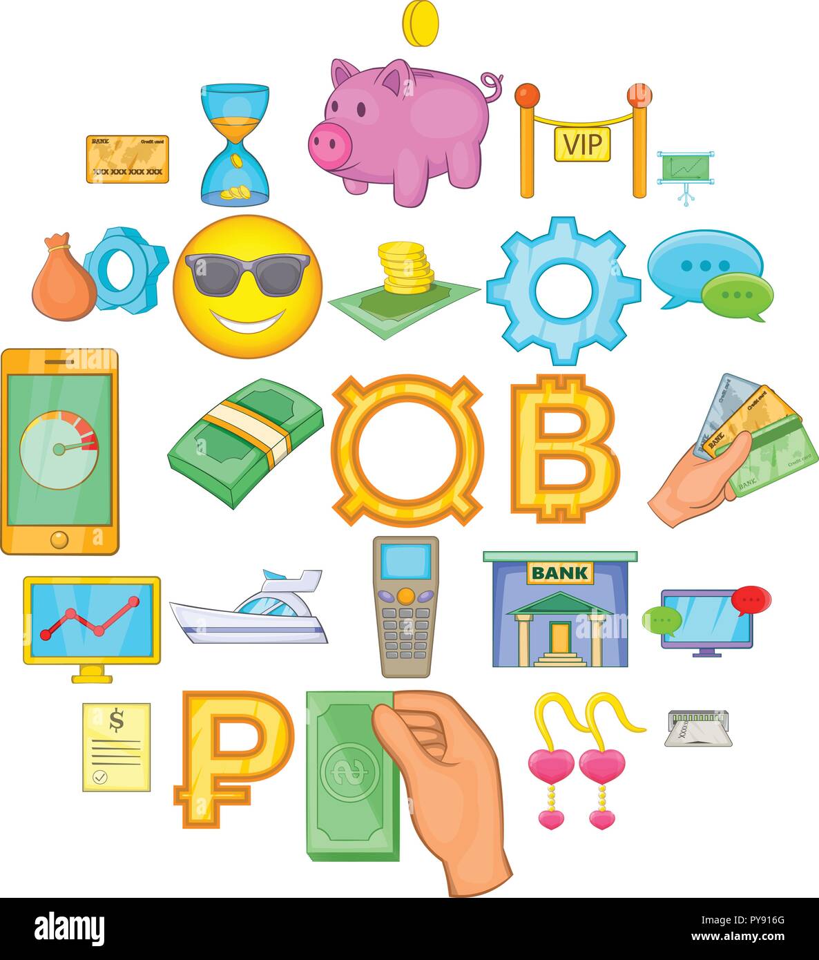 Aplenty icons set, cartoon style Stock Vector Image & Art - Alamy