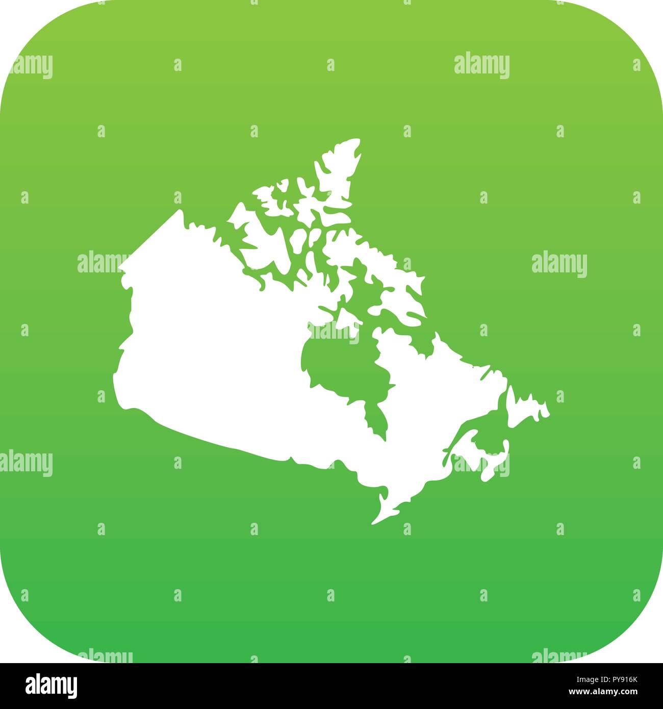 Canada map icon digital green Stock Vector Image & Art - Alamy