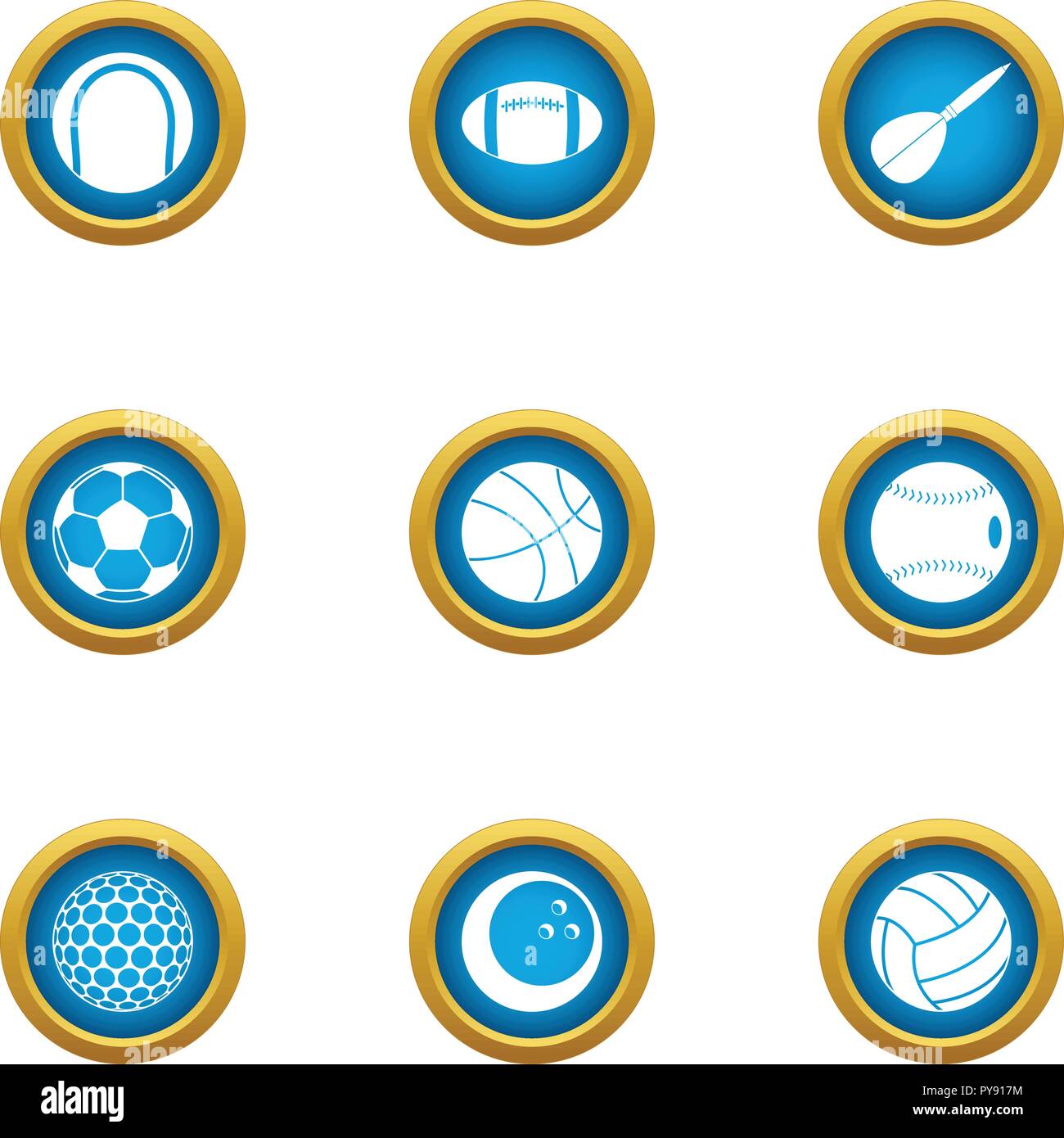 Pace icons set, flat style Stock Vector Image & Art - Alamy