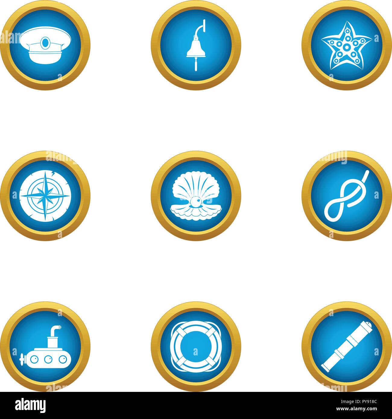 Skiff icons set, flat style Stock Vector Image & Art - Alamy