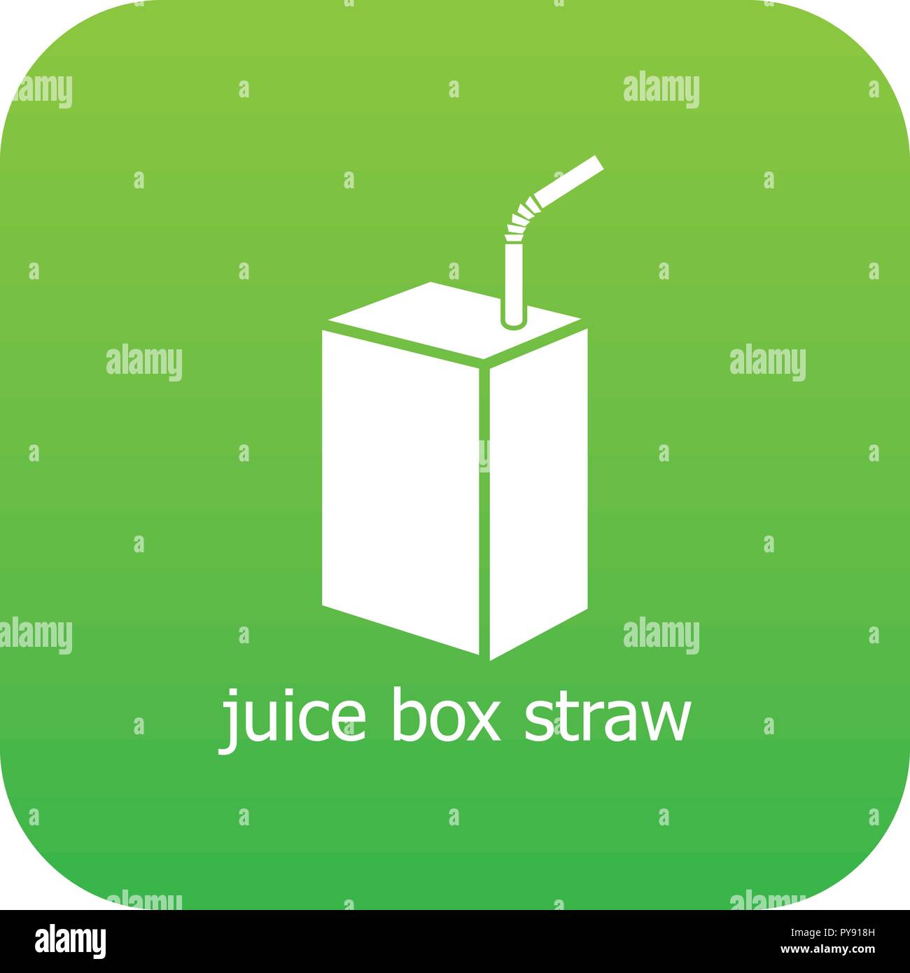 Juice box straw icon green vector Stock Vector Image & Art - Alamy