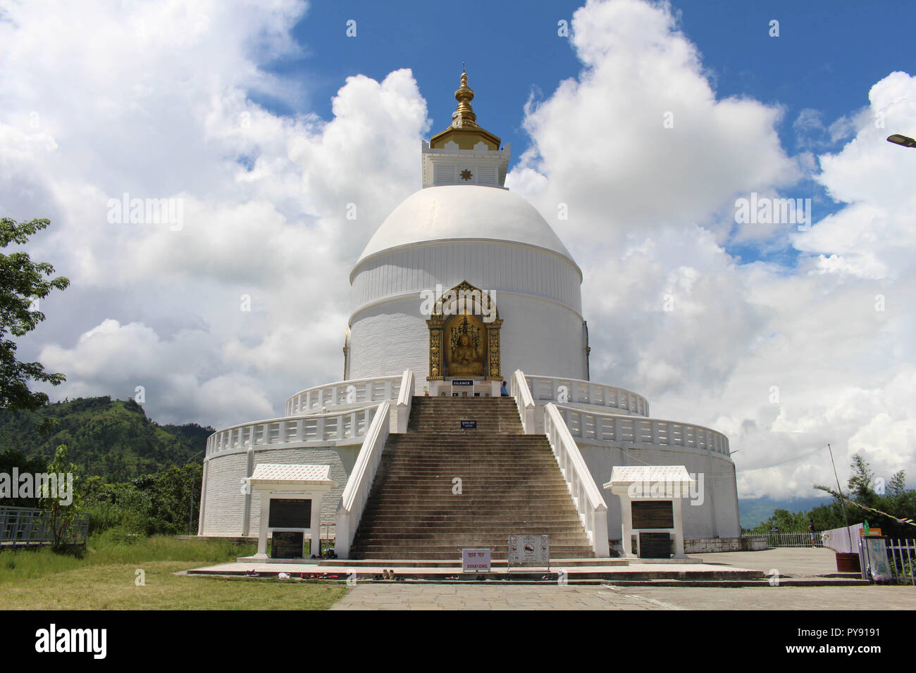 Translation: the main stupa of the World Peace Pagoda. Taken in Nepal ...