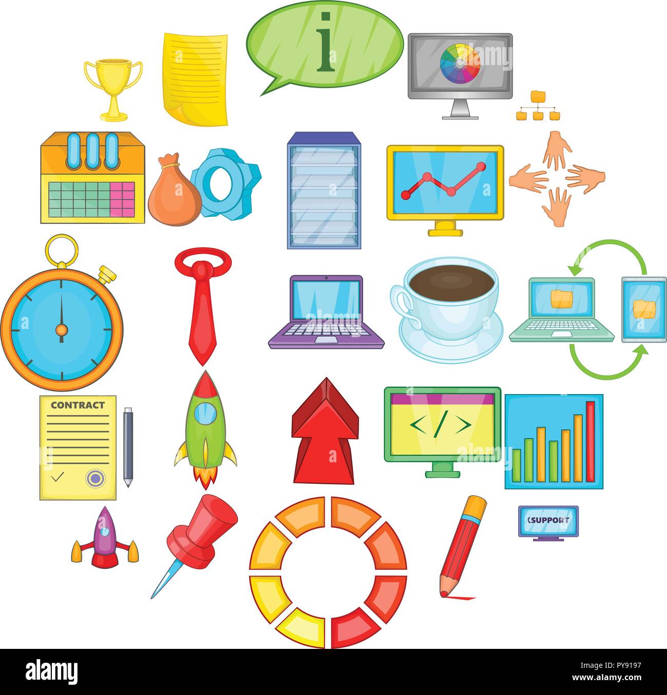 Conglomerate icons set, cartoon style Stock Vector Image & Art - Alamy