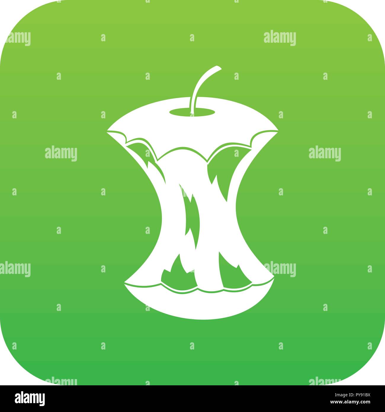 Apple core icon digital green Stock Vector Image & Art - Alamy