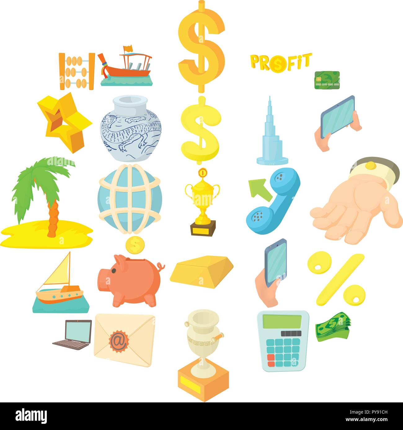 Currency Icons Set Cartoon Style Stock Vector Image And Art Alamy