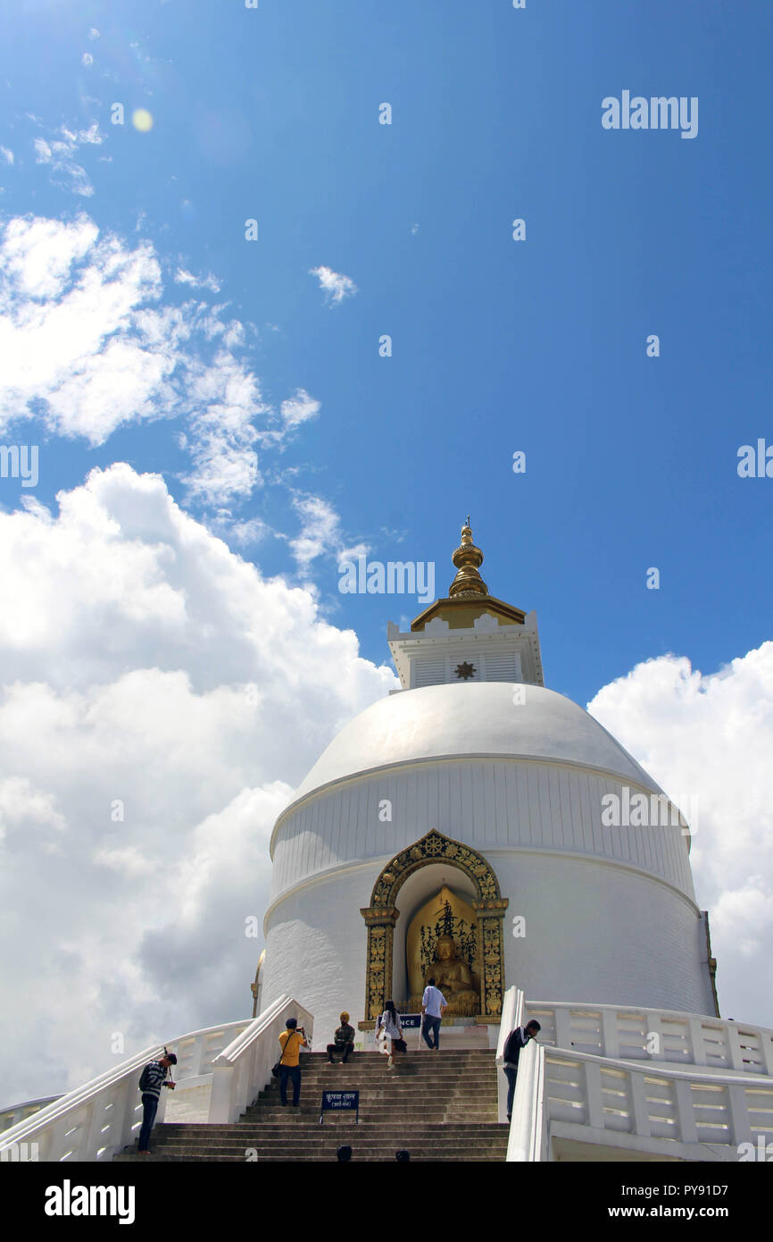 Translation: the main stupa of the World Peace Pagoda. Taken in Nepal ...