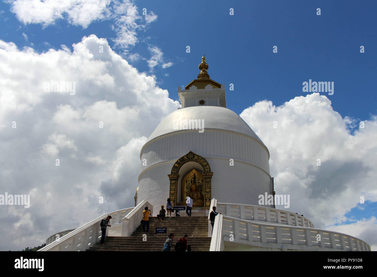 Translation: the main stupa of the World Peace Pagoda. Taken in Nepal ...