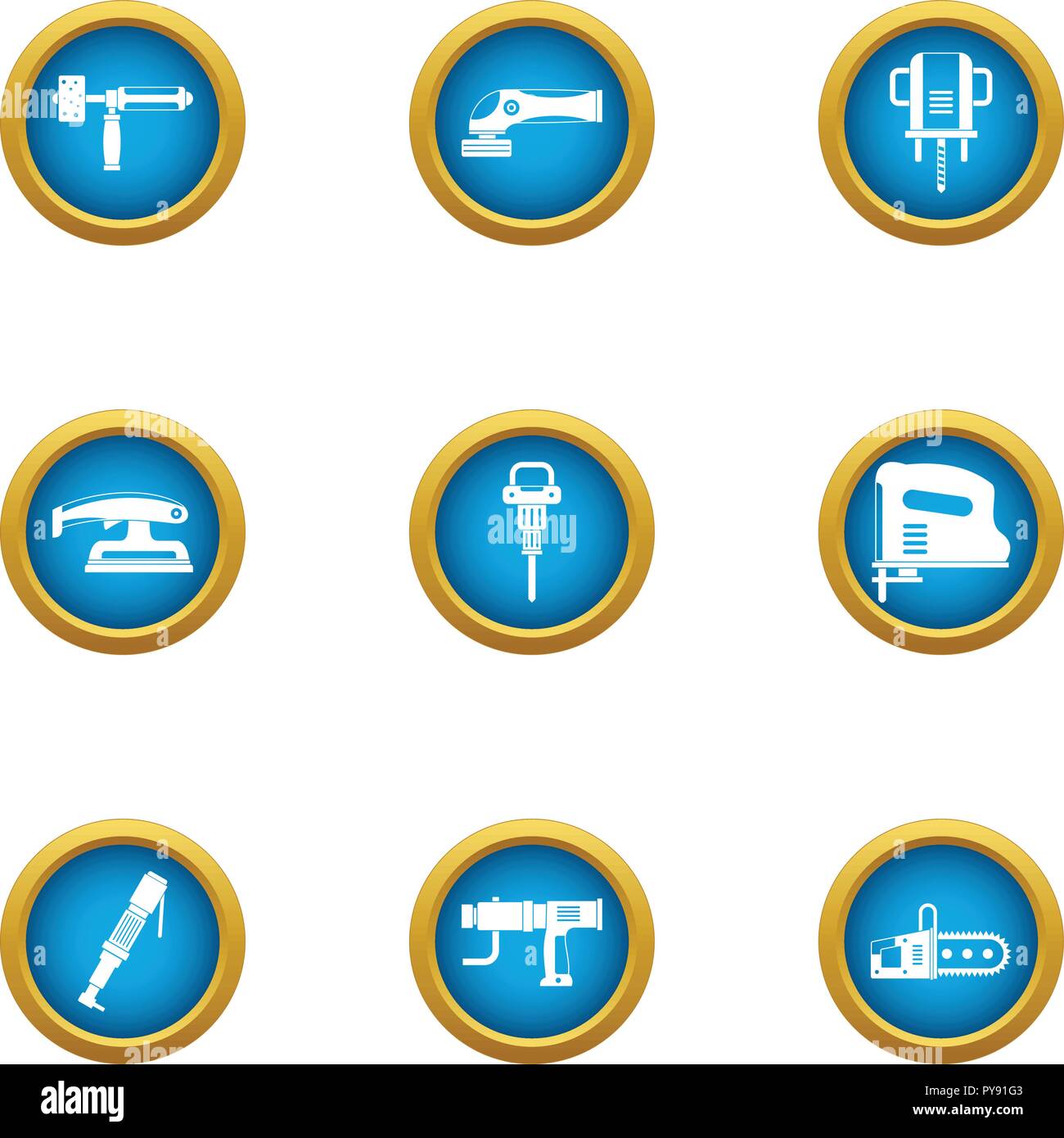 Men mechanism icons set, flat style Stock Vector Image & Art - Alamy