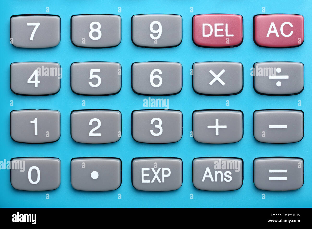 Blue calculator hi-res stock photography and images - Alamy